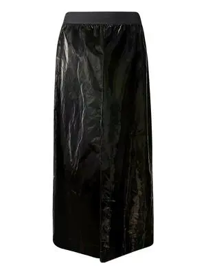 MARIA CALDERARA Patent-finish Skirt - Black