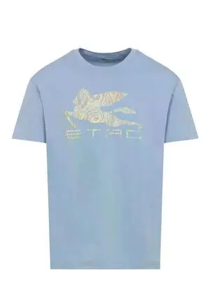 Etro Pegaso-motif T-shirt - Blue