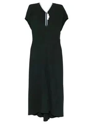 Victoria Beckham V-neck Midi Dress - Green