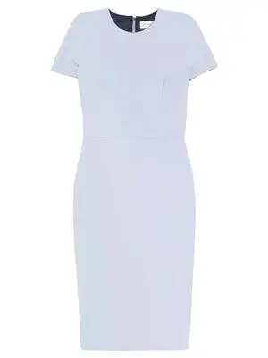Victoria Beckham Crew-neck Midi Dress - Blue