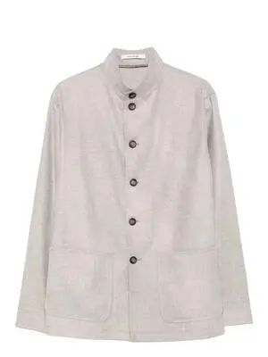 Tagliatore Button-up Shirt Jacket - Grey