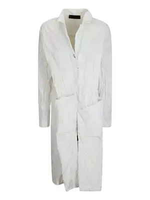 MARIA CALDERARA Crinkled Coat - White