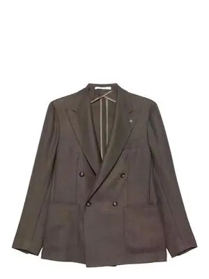 Tagliatore Wool Double-breasted Blazer - Brown