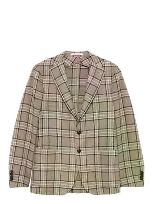 Tagliatore Checked Blazer - Brown