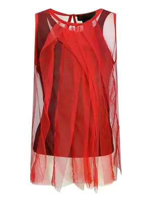 MARIA CALDERARA Origami Sleeveless Top - Red