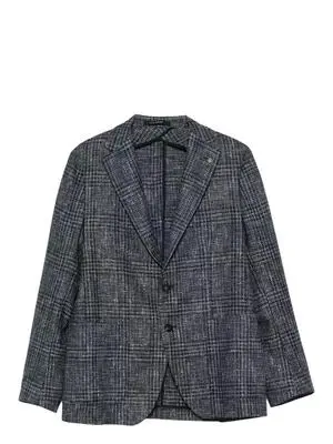 Tagliatore Check-print Blazer - Blue