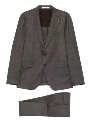 Tagliatore Virgin-wool Single-breasted Suit - Grey