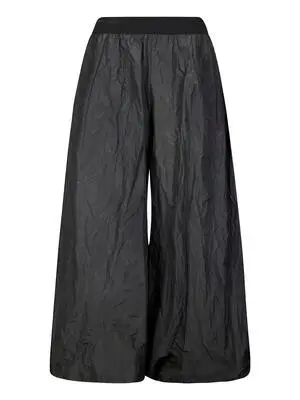 MARIA CALDERARA Crinkled Palazzo Pants - Black