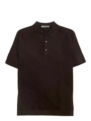 Corneliani Knit Polo Shirt - Brown