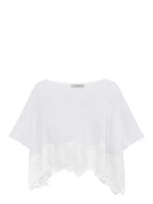 D.exterior Lace-detail Top - Silver
