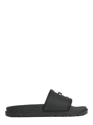 Karl Lagerfeld Logo-embossed Slides - Black
