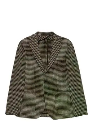 Tagliatore Houndstooth Blazer - Black