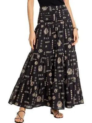 Rails Agatha Tiered Maxi Skirt - Beach Shell