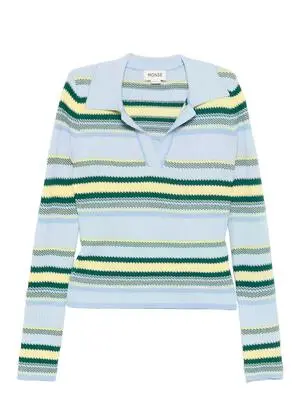 Monse Striped Jacquard Top - Blue