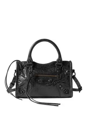 Balenciaga Le City Nano Textured-leather Tote - Black