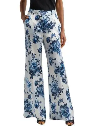 L'AGENCE L'AGENCE Pilar Rose Print Wide Leg Pants
