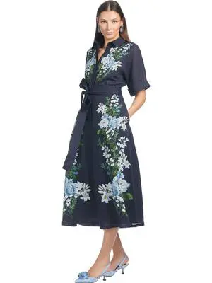 Sachin & Babi Joy Printed Shirt Dress - Midnight Garden
