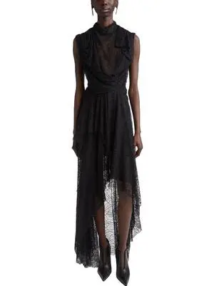 Alexander McQueen Cobweb Lace Gown - Black