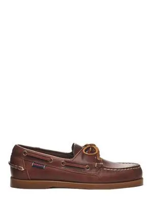 SEBAGO Portland Waxed Leather Boat Shoes Brown-honey