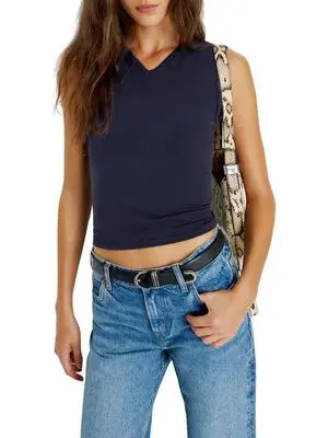 REFORMATION Wren Cotton V-neck Tank - Midnight
