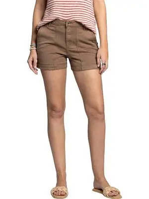 THREAD & SUPPLY Loretta High Rise Shorts - Toffee