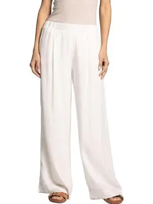 THREAD & SUPPLY Anastasia Linen Blend Wide Leg Pants - White