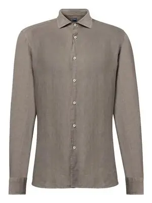 Fedeli Linen Shirt - Brown
