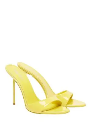 Paris Texas Lidia Leather Mules - Yellow