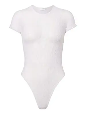 Wardrobe.NYC Lace Bodysuit - White