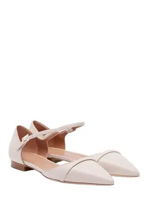 MALONE SOULIERS Ulla Leather Flats - Beige
