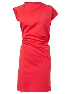 VIVIENNE WESTWOOD Hebo Orb Cotton Jersey Minidress - Red