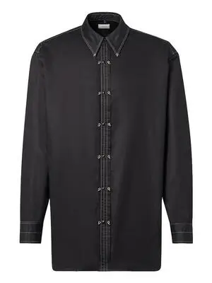 LEMAIRE Embellished Cotton Satin Shirt - Black