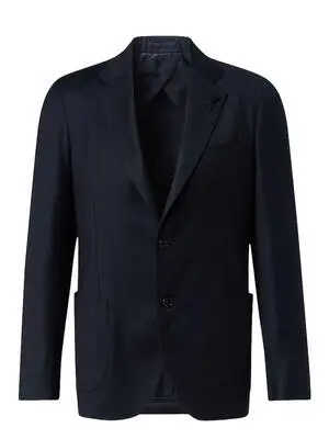 LARDINI Wool And Cashmere Blazer - Blue