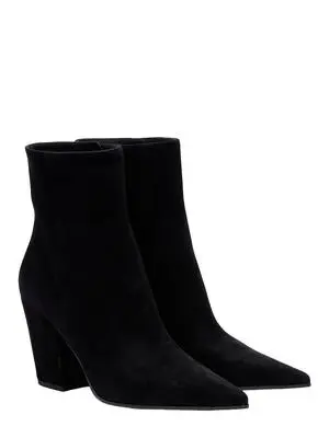 GIANVITO ROSSI Keinna 85 Suede Ankle Boots - Black