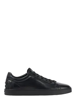 TOD'S Leather Lace-up Sneakers - Black