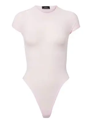 Wardrobe.NYC Sheer Technical Bodysuit - Pink