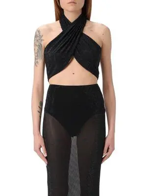 TWENTY FOURHAITCH Halter Top Black