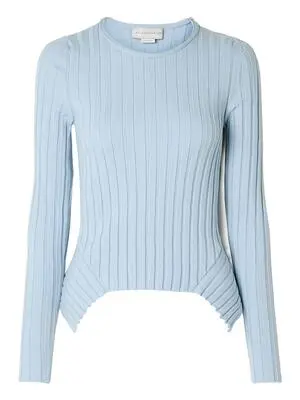Stella McCartney Ribbed Cotton Top - Blue
