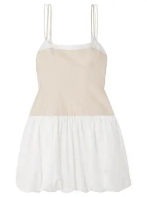 Simkhai Fifi Linen-blend Mini Dress - Neutrals