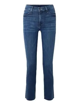MOTHER The Dazzler Ankle Frayed Slim-Leg Jeans