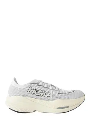 HOKA Rubber-Trimmed Mesh Sneakers Light Gray