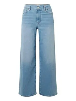FRAME Le Slim Palazzo Mid-Rise Jeans Mid Denim