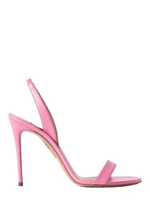 AQUAZZURA So Nude 105 Leather Slingback Sandals - Pink