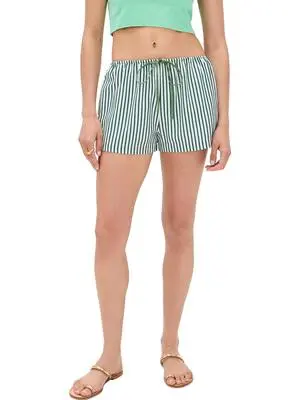 BAILEY ROSE Striped Shorts - Green Stripe