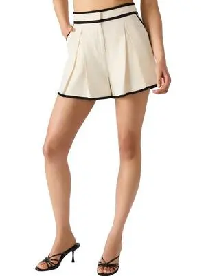 Steve Madden Fable Linen Blend Shorts Natural