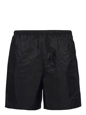 Prada Triangle-logo Re-nylon Swim Trunks - Black