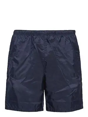 Prada Triangle-logo Re-nylon Swim Trunks - Blue