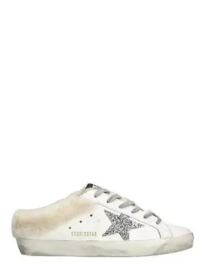GOLDEN GOOSE Superstar Sabot Leather And Shearling Trainers - White/oth