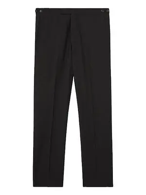 REISS Slim-fit Wool-blend Trousers - Black