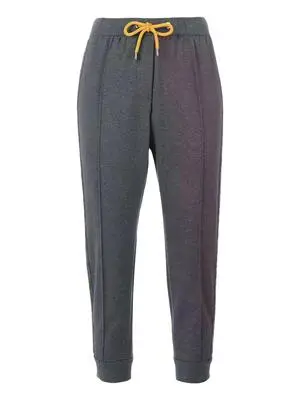 Brunello Cucinelli Drawstring-waist Cropped Track Pants - Grey